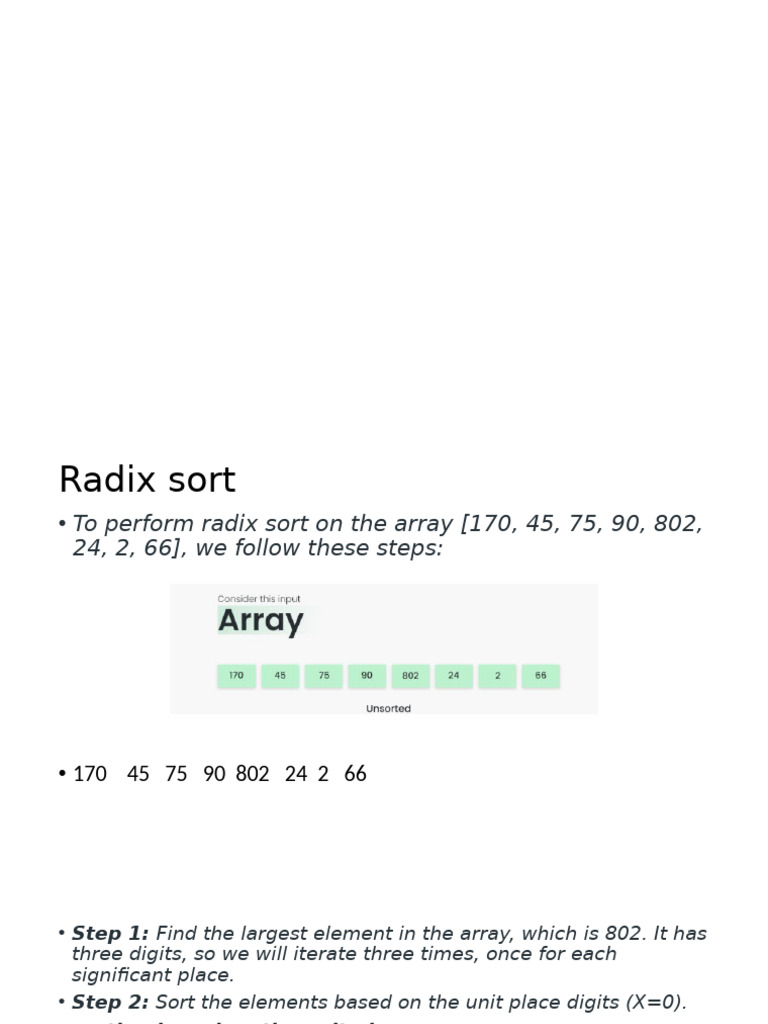 Radix Sort | PDF
