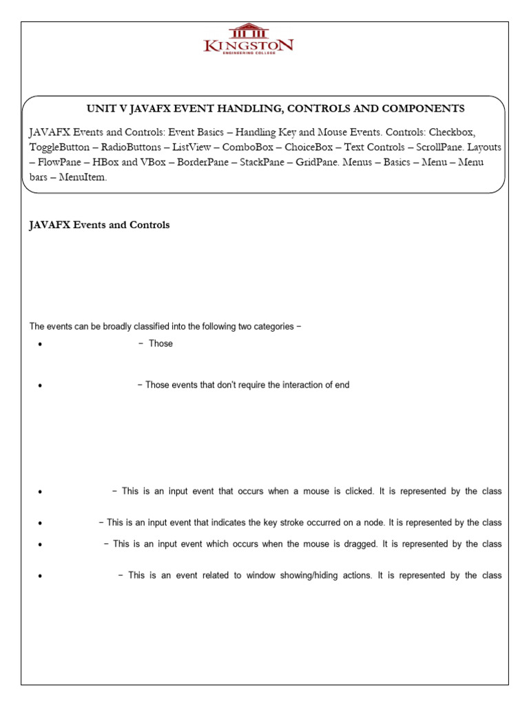 Cs3391 Oops Unit V | PDF