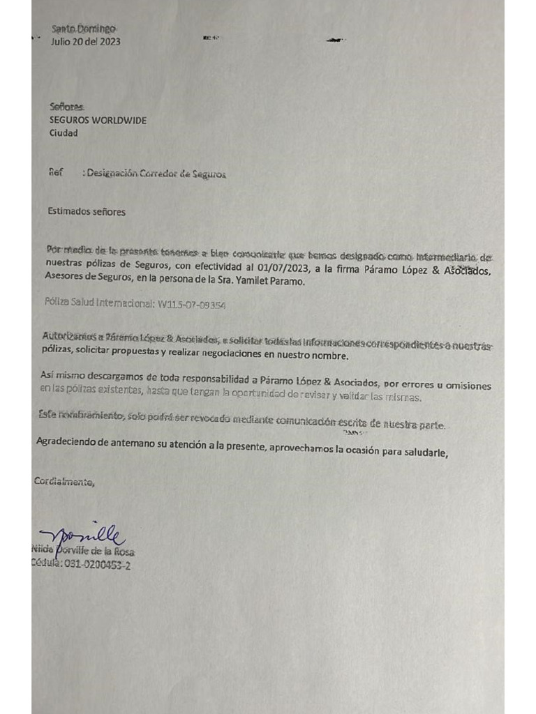 Carta de Nombramiento | PDF