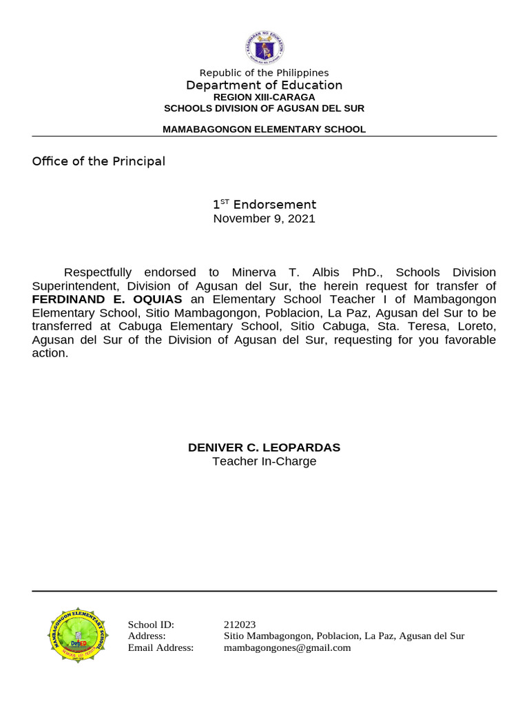 1ST Endorsement | PDF