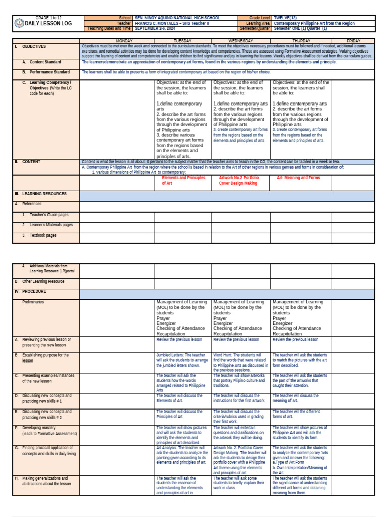 DLL Cepar 2024-2025 | PDF