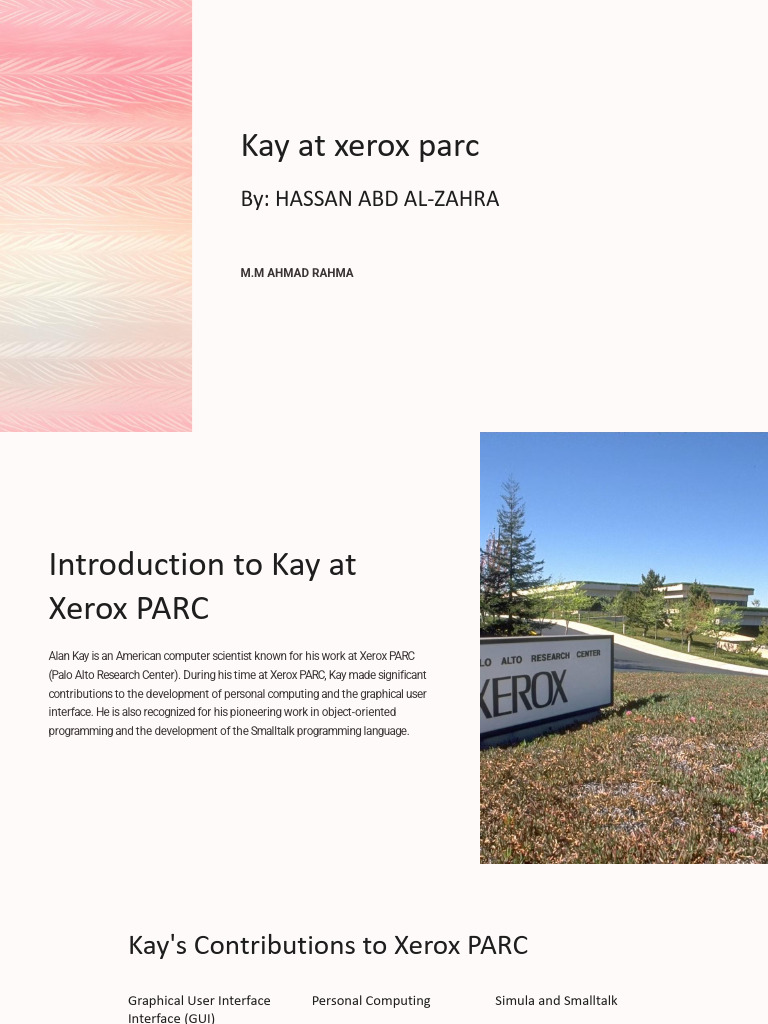 Kay at Xerox Parc | PDF | Graphical User Interfaces | Art