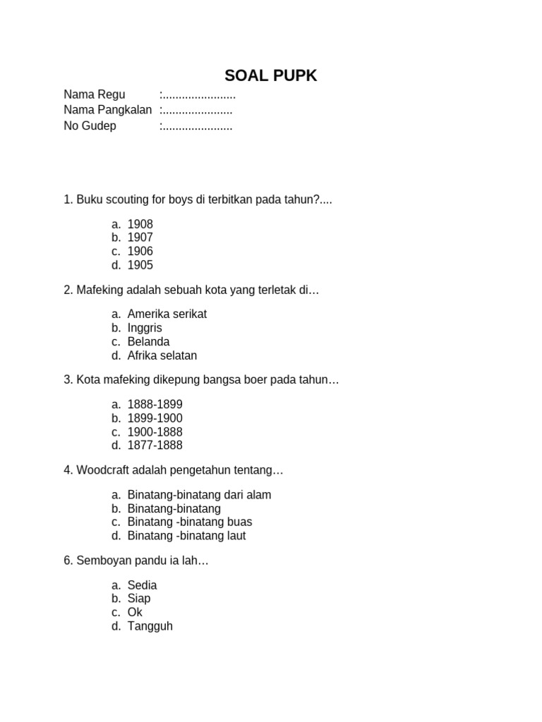 Soal Pupk Kompas | PDF
