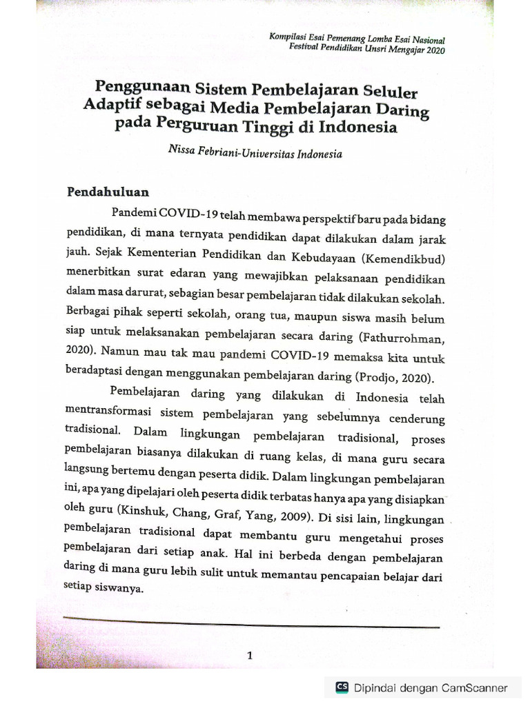 Contoh Esai - Kompetisi Esai - Pemenang Lomba Esai Nasional Festival ...