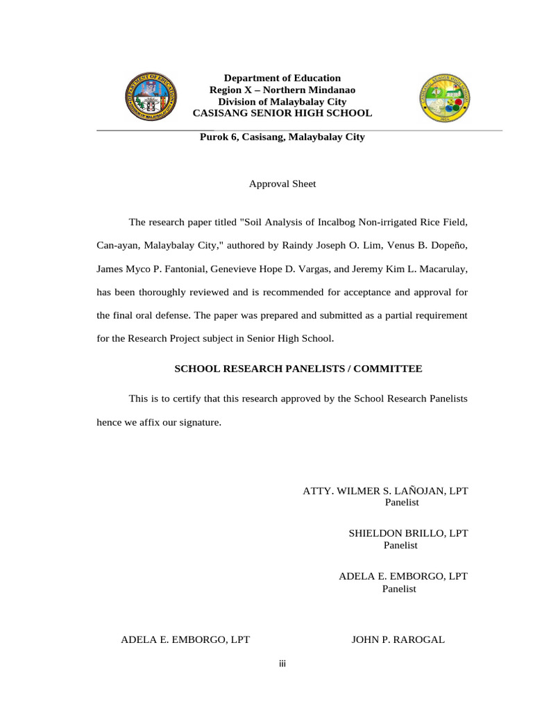 Research Approval Sheet | PDF