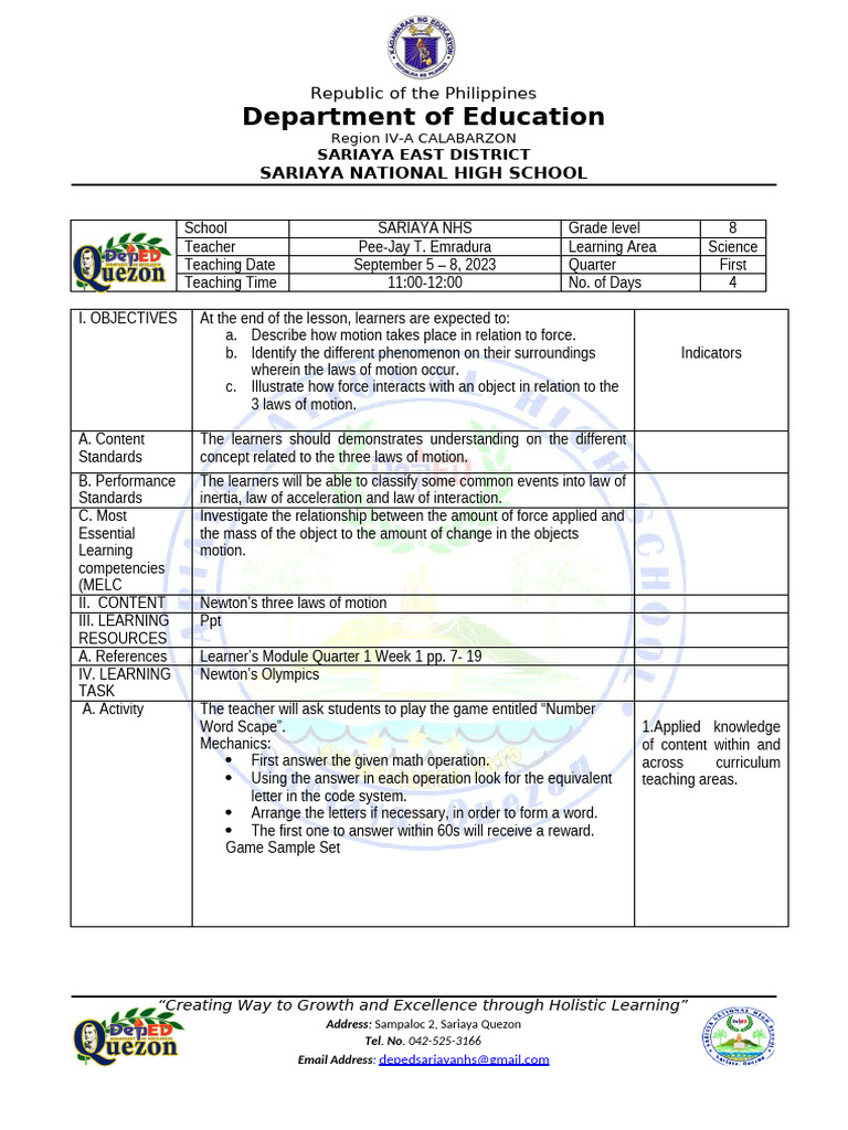 g8 Week 1 Quarter 1 | PDF