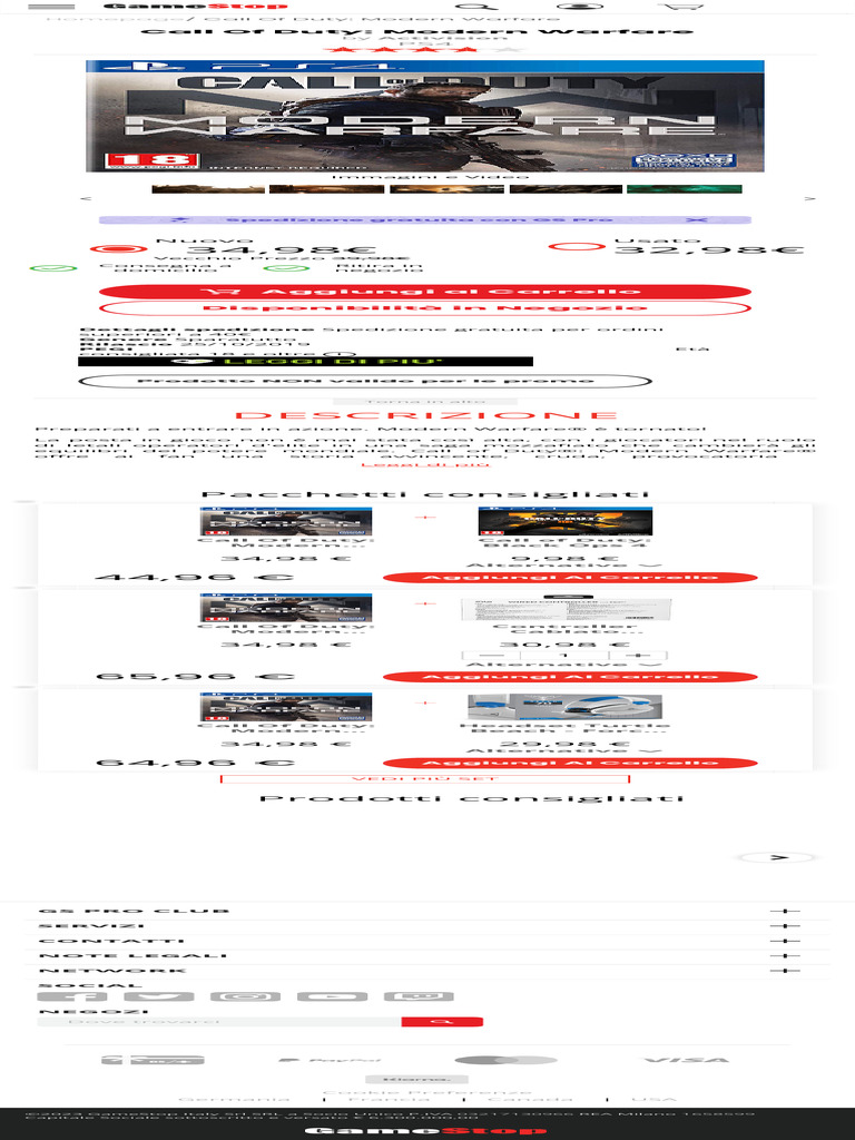 Call of Duty Modern Warfare GameStop | PDF