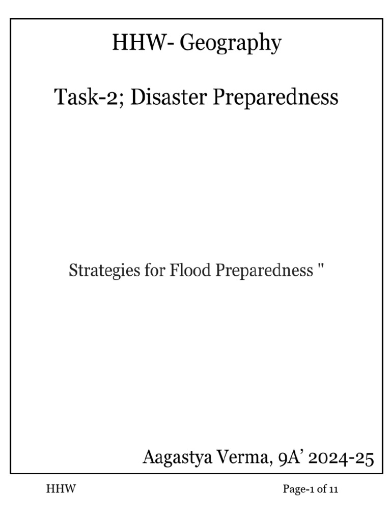 HHW - Geography | PDF | Emergency Evacuation | Emergency Management