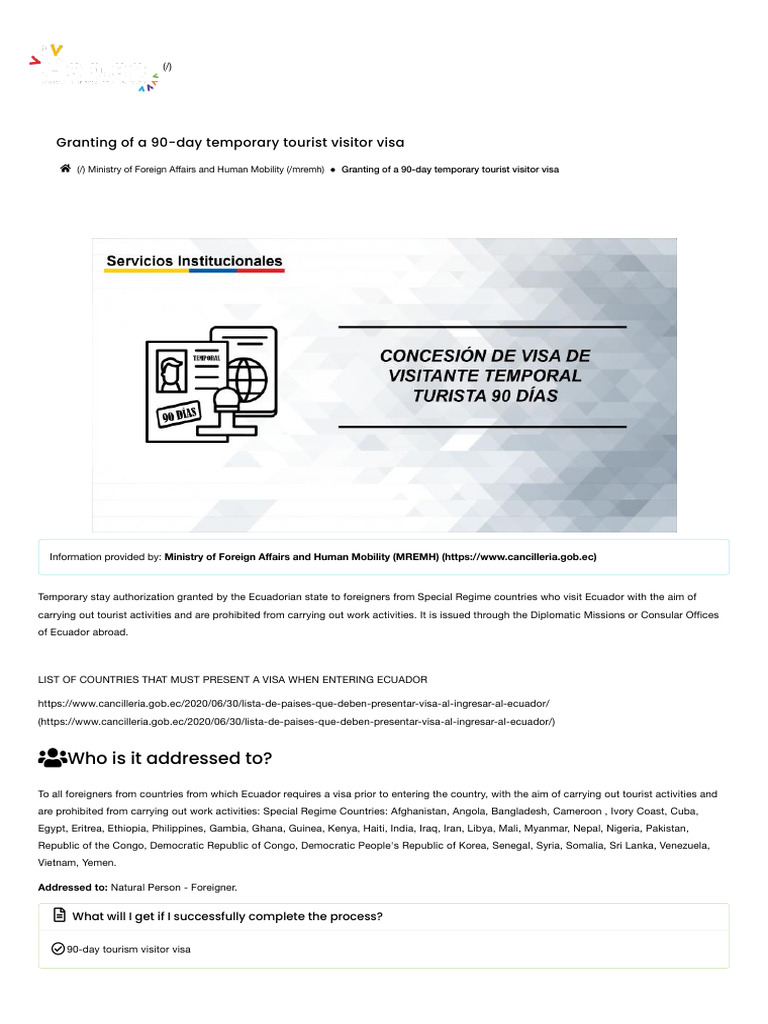 Granting of a 90-day temporary tourist visitor vi… | PDF