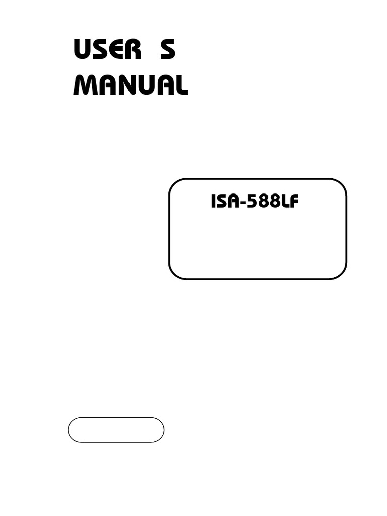 MANUAL PLACA CPU 588LF ISA | PDF
