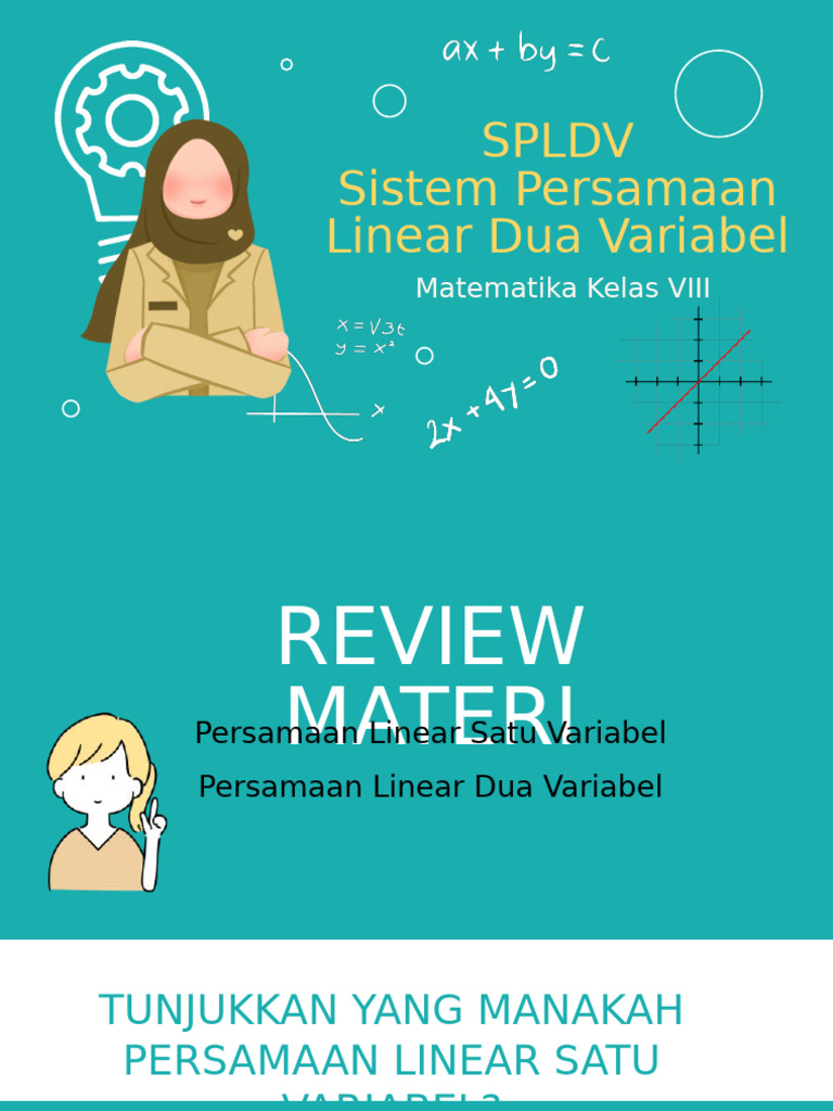 SPLDV (Sistem Persamaan Linear Dua Variabel) - Presentasi | PDF