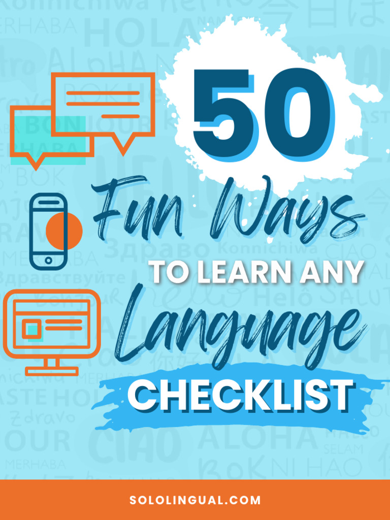 50 Fun Ways To Learn Any Language Checklist.03 | PDF