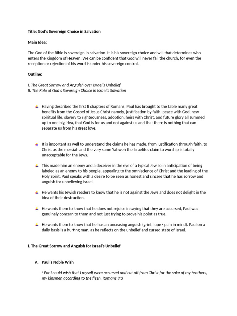 God's Sovereign Choice in Salvation | PDF