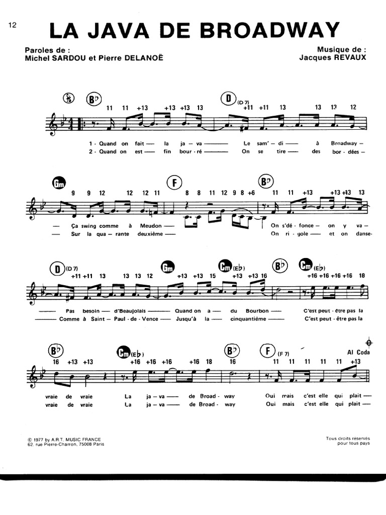 La Java de Broadway | PDF