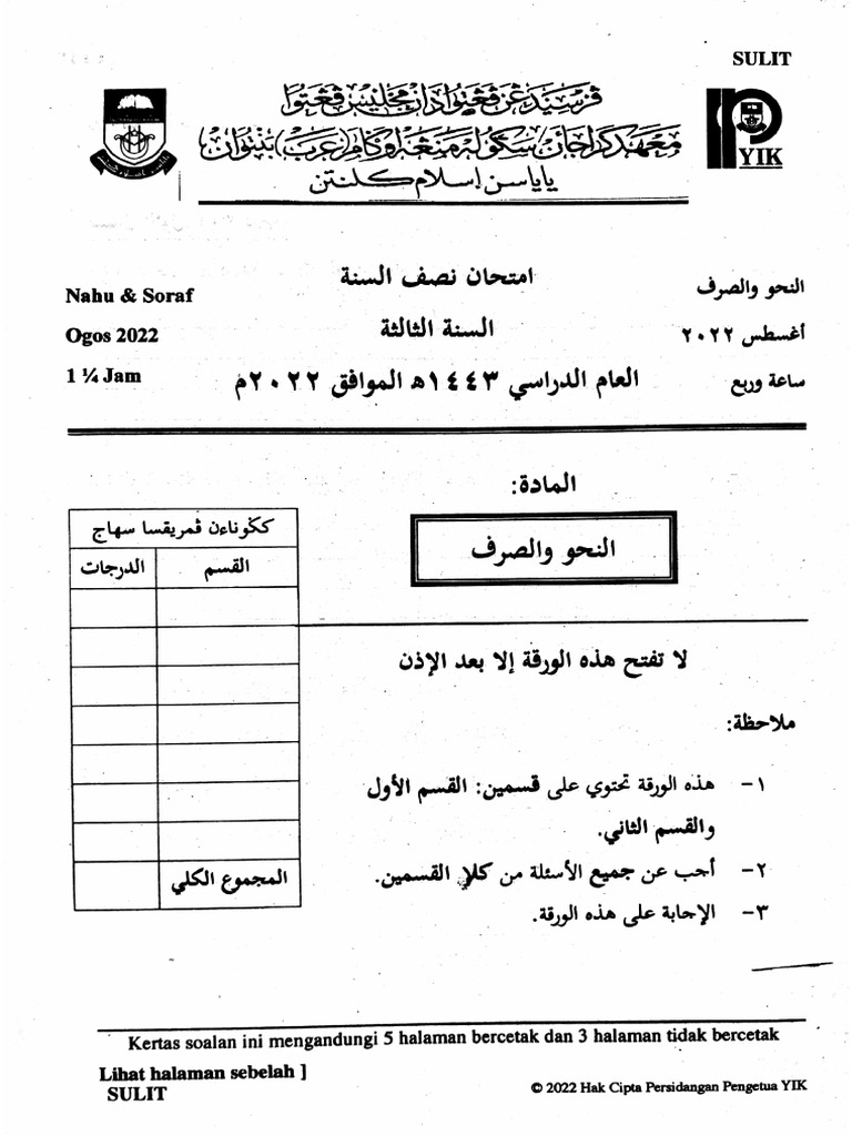 Nahu soraf Ting 3 PPT 2022 | PDF