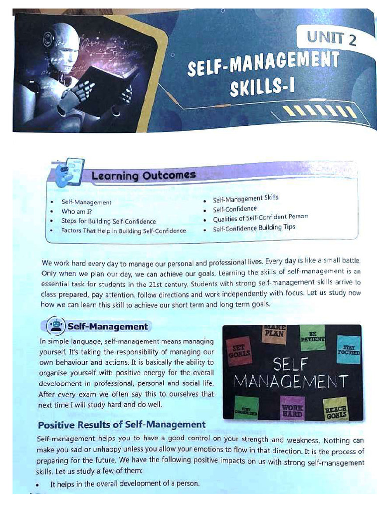 Class 9 ch2 Self Management Skills | PDF