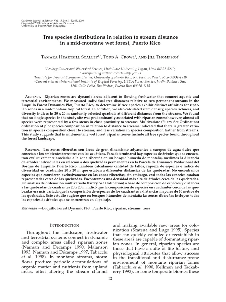 Heartsill Scalley Et Al 2009 CaribbeanJOS | PDF