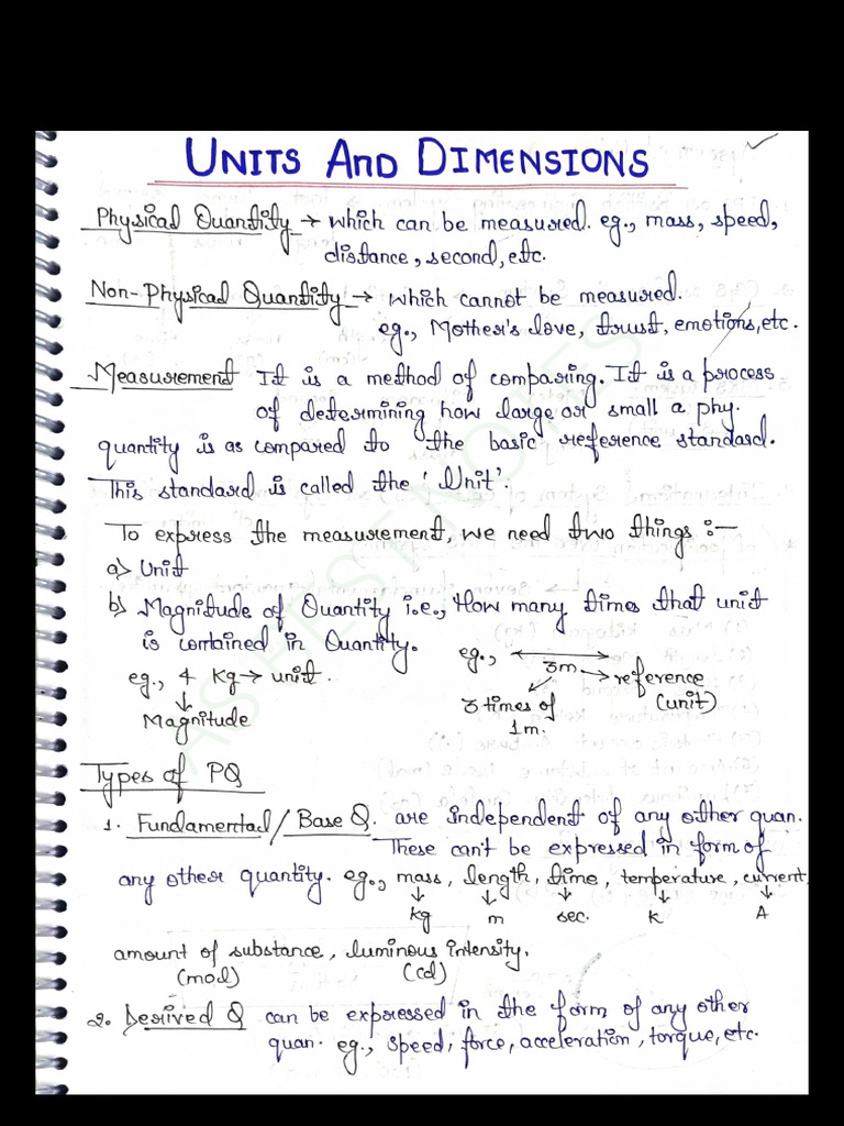 3. Unit and Measurement | PDF