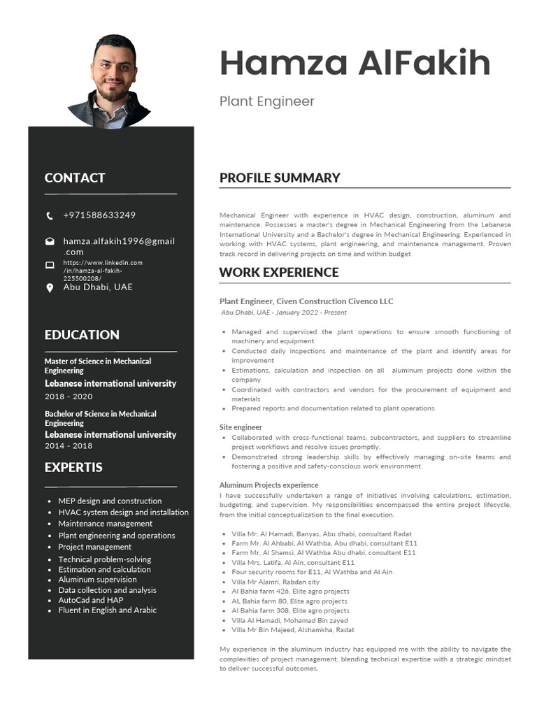 Hamza Alfakih Resume | PDF
