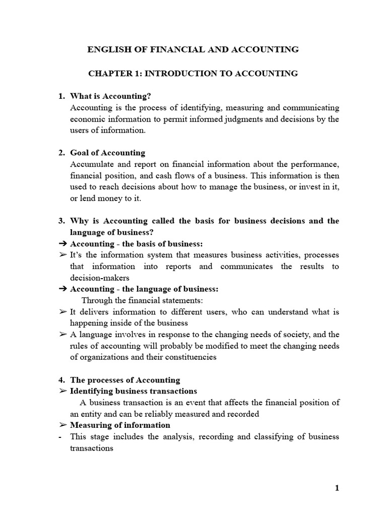 English of Finance and Accounting | PDF