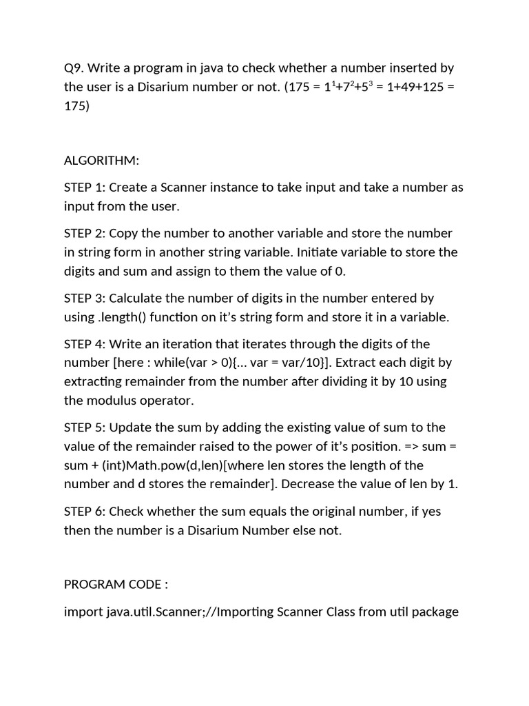 Disarium Number | PDF