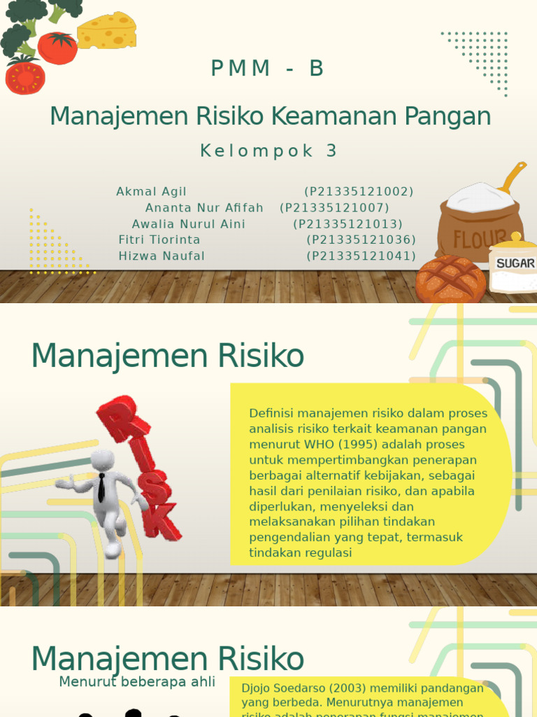 Manajemen Resiko Keamanan Pangan - Kel.3 | PDF