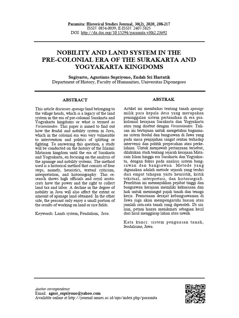 Nobility and Land System in The Pre Colo | PDF