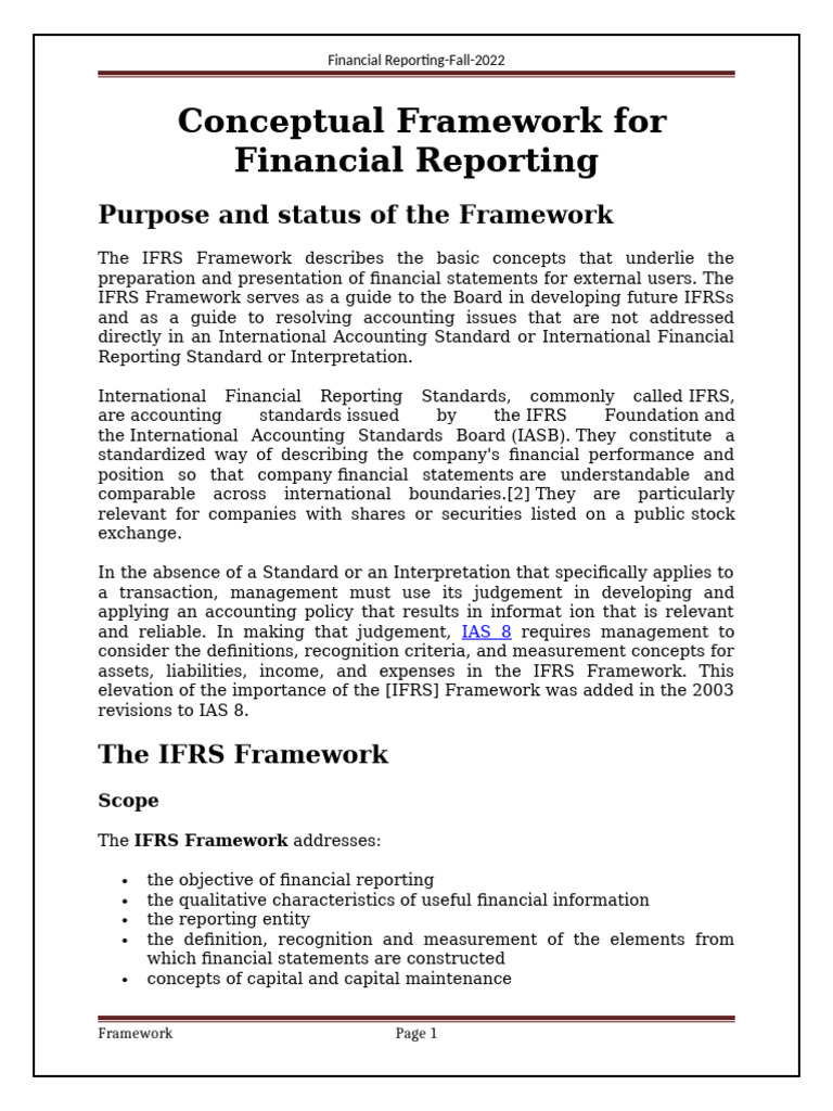Conceptual Framework for Financial Reporting-001 | PDF