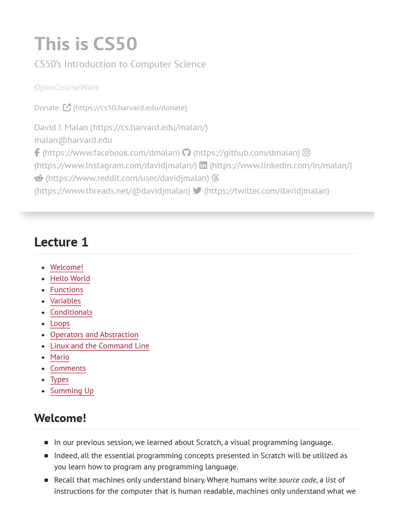 Week 1 - C Notes | PDF
