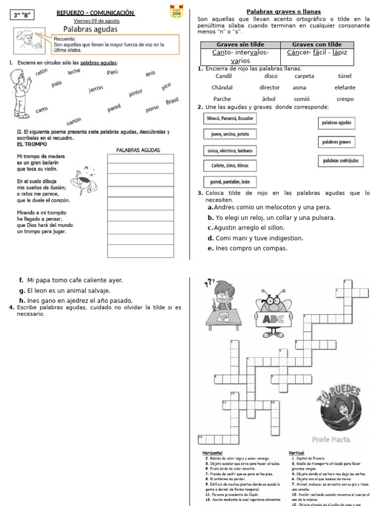COM. Agudas y Graves-Ficha | PDF
