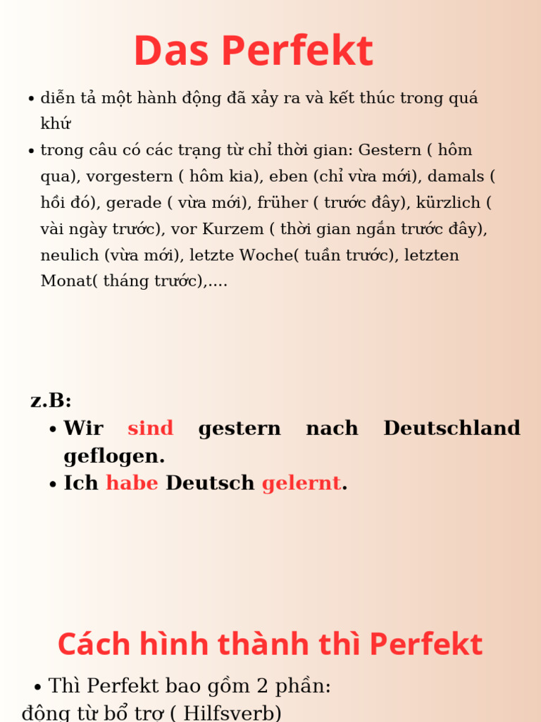 Das Perfekt | PDF