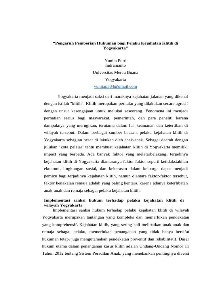 Yunita Putri Indramanto 23F | PDF