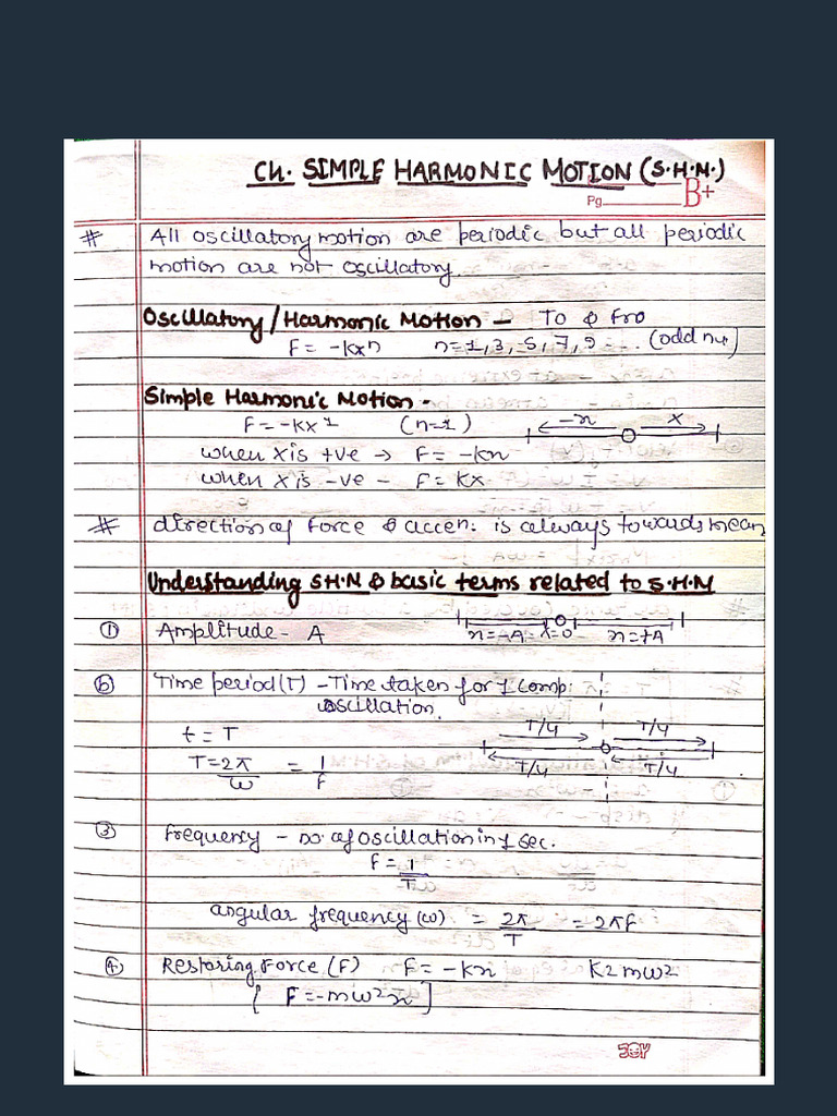 CH 13 Simple Harmonic Motion Oscillations | PDF