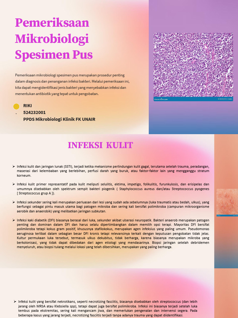 Pemeriksaan Pus - Riki 2024-Vvv | PDF