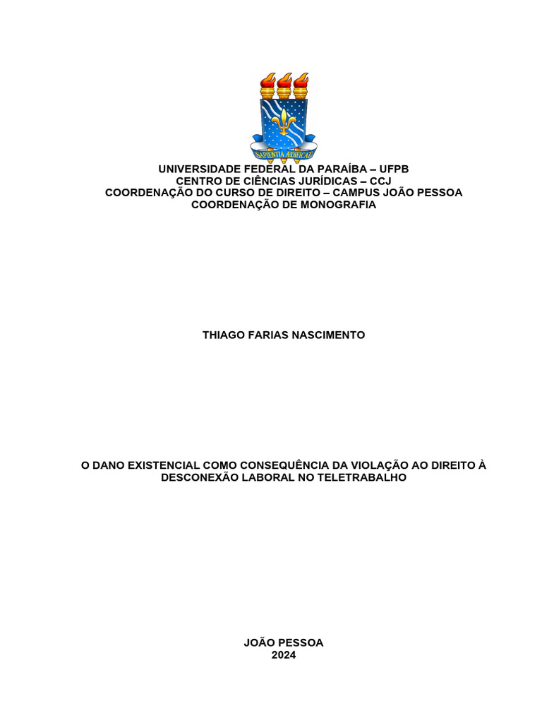 O Dano Existencial Como Consequencia Da | PDF | Ciencias sociales | Derecho O Dano Existencial Como Consequencia Da | PDF | Ciencias sociales | Derecho