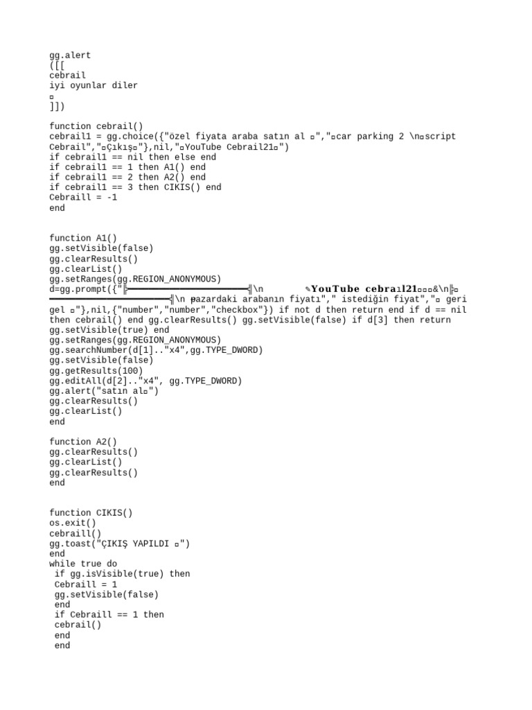 0tl Araba Alma - Lua | PDF | Teaching Methods & Materials