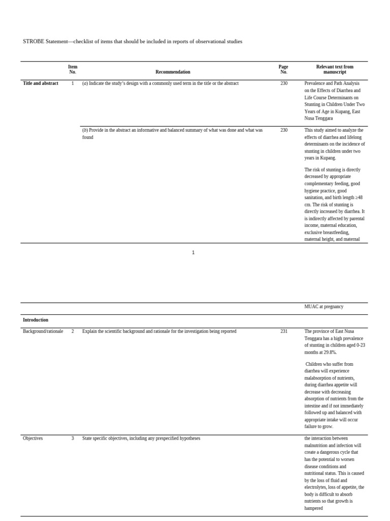 STROBE Checklist v4 Combined PlosMedicine | PDF