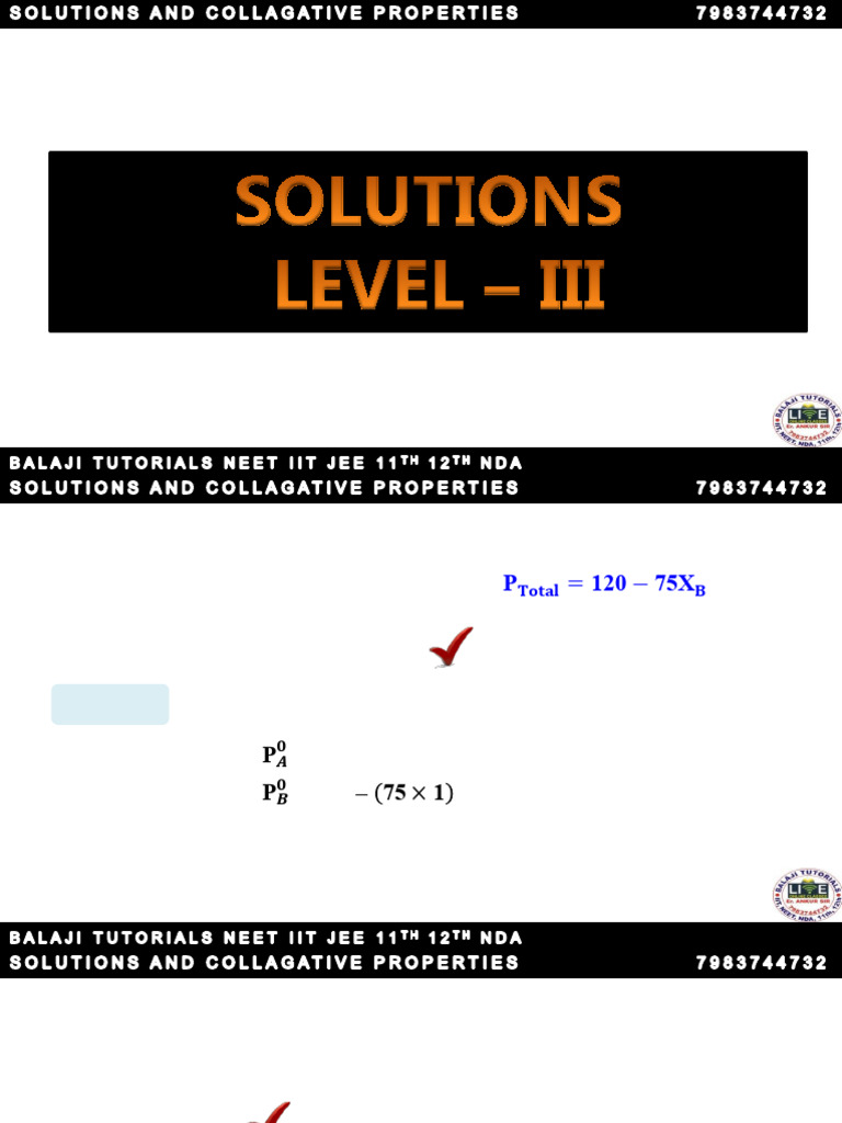 Solutions Mcq Level 3 | PDF