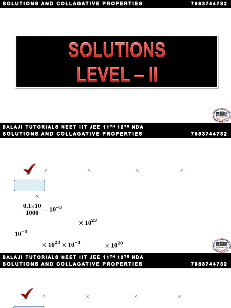 Solutions MCQ Level 2 | PDF