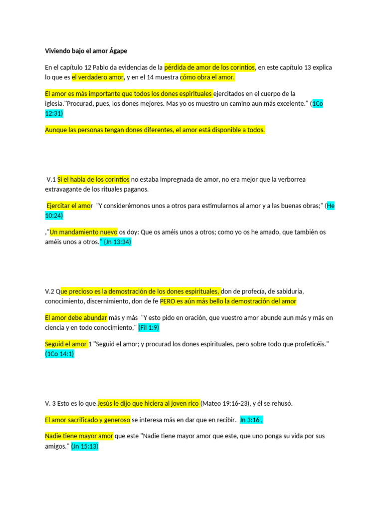 Viviendo Bajo El Amor Ágape | PDF