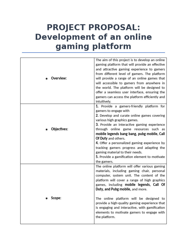 Project Proposal | PDF