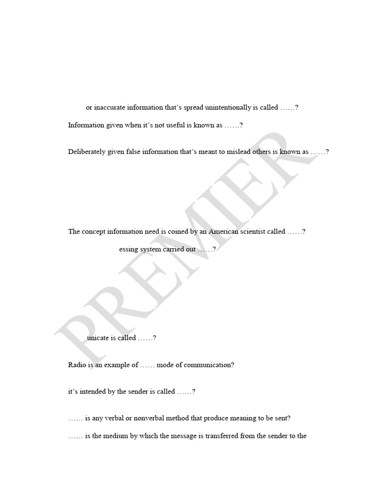 ICS 101 STUDY QUESTIONS BY PREMIER | PDF