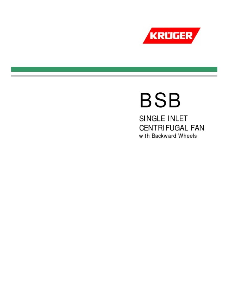 Kruger - Bsb Series Catalogue | Mechanical Fan | Applied And ...