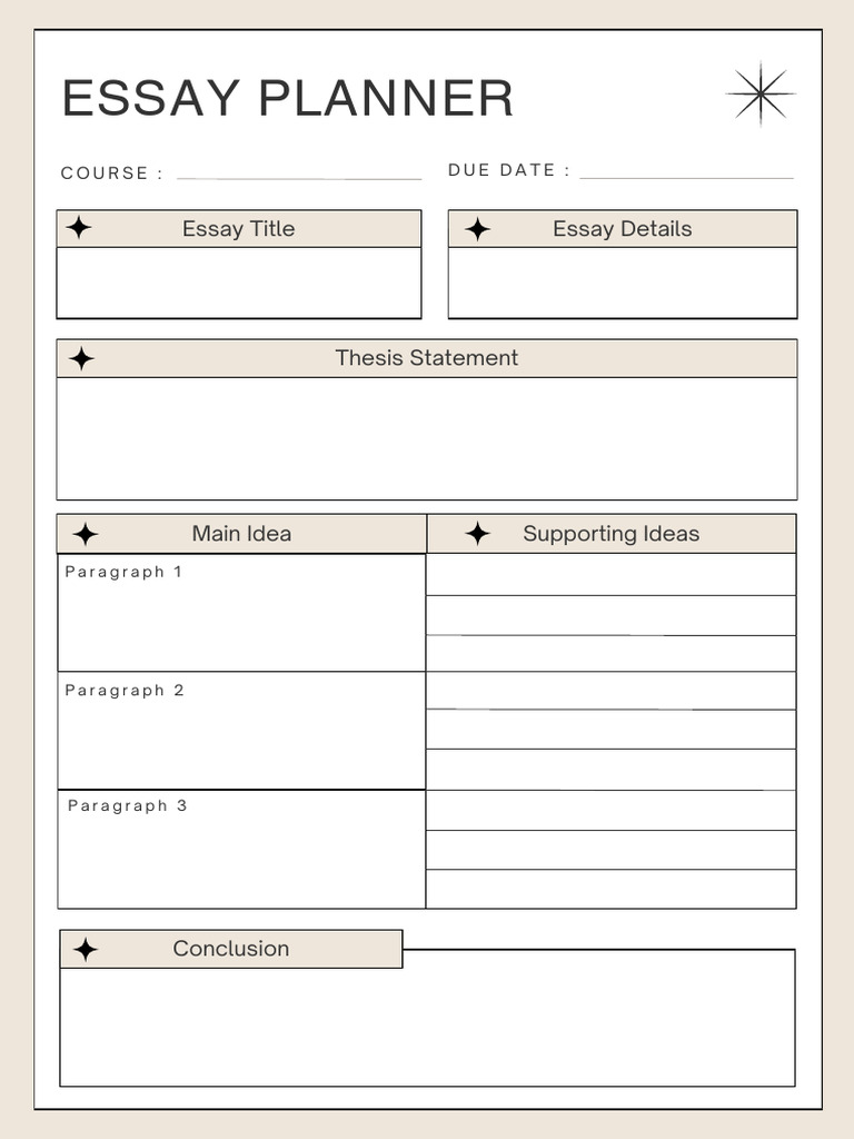 Essay Planner in Beige White Modern Style | PDF