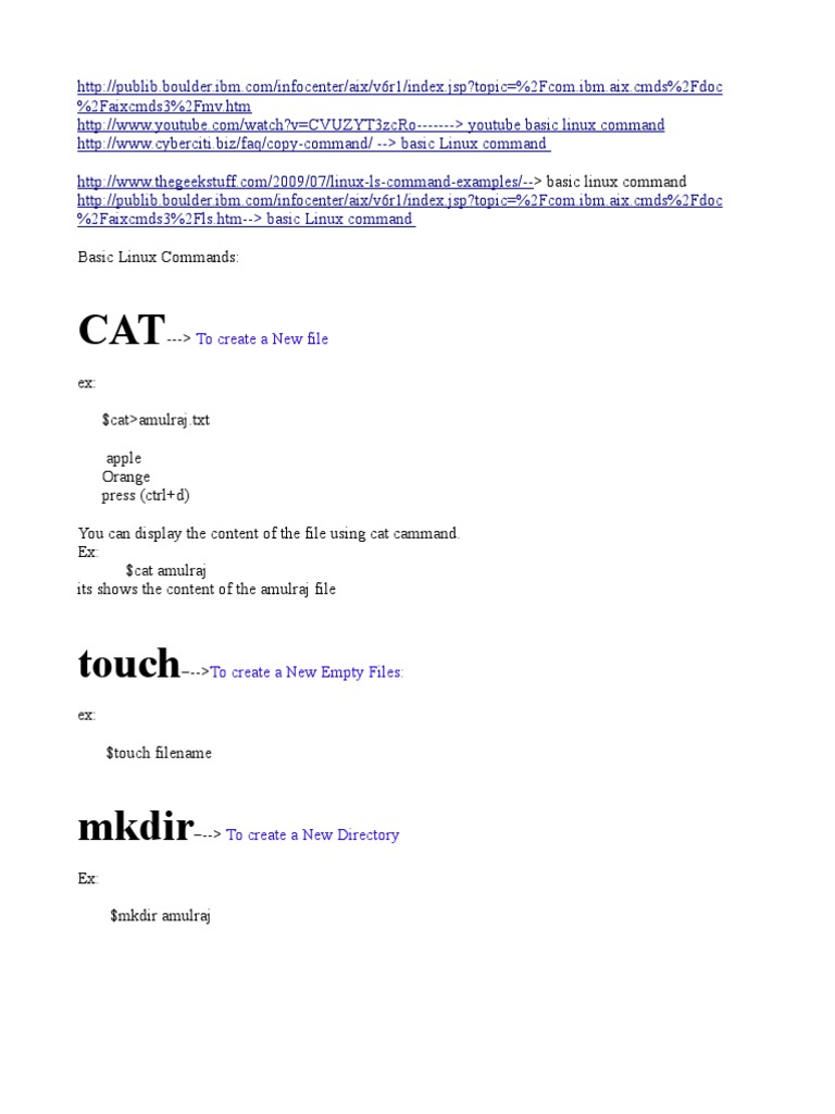 Linux Basic Commands | PDF | Filename | Computer File