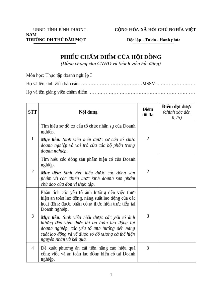 Mau 4 (Phieu Cham Diem Cua Hoi Dong) | PDF