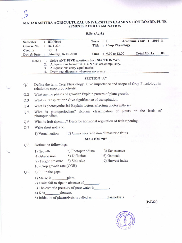 BOT 121 Que Papers | PDF