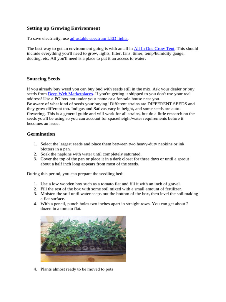 Setting Up Growing Environment | PDF