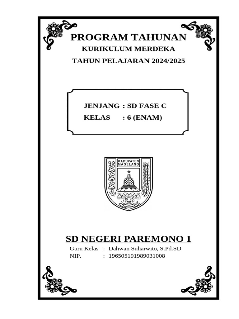 Cover PROTA_KUMER_2024-2025_KELAS 6 | PDF