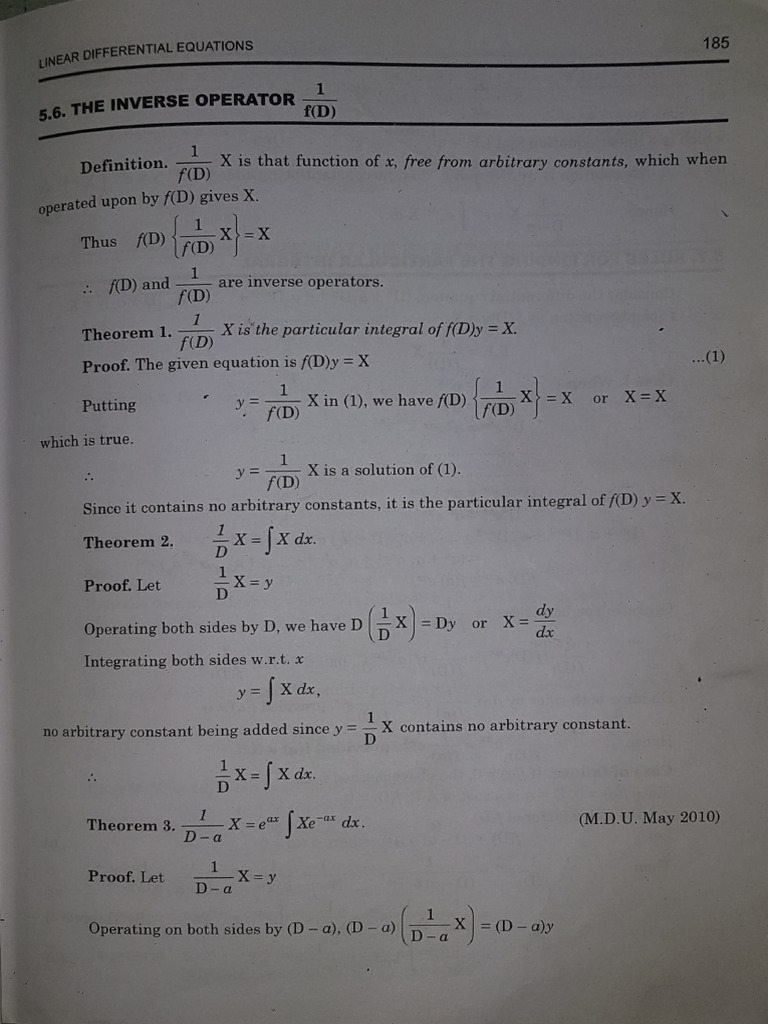 Linear Differentiatial Equations 5.2 | PDF